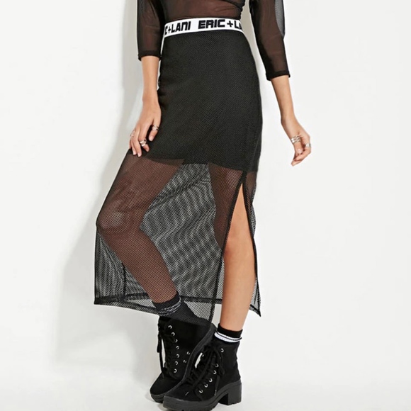 Eric + Lani | Skirts | Nwt 55 Eric Lani Women L Nettedmesh Maxi Skirt ...
